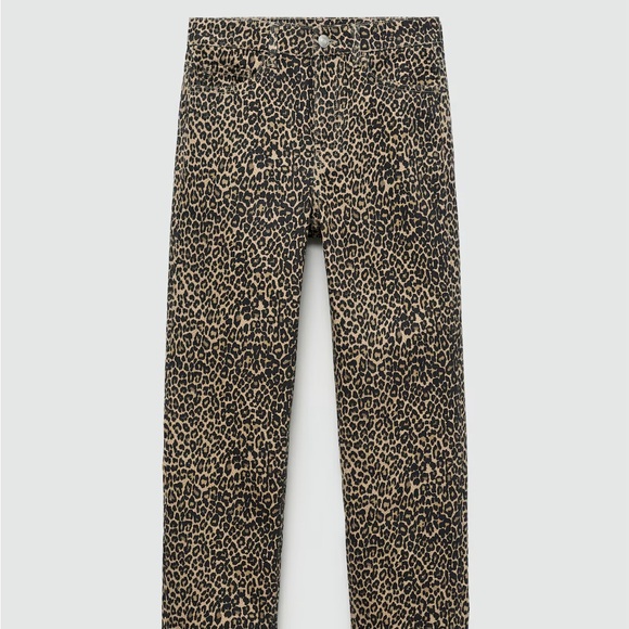 Jeans | Mango Leopard Print Jeans 6 | Poshmark